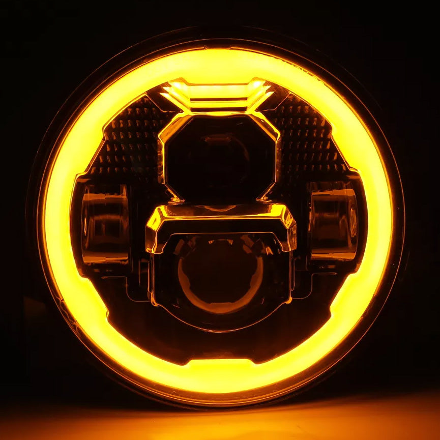 7" LED Hex With Halo Headlight (Pair) – Anvil Auto